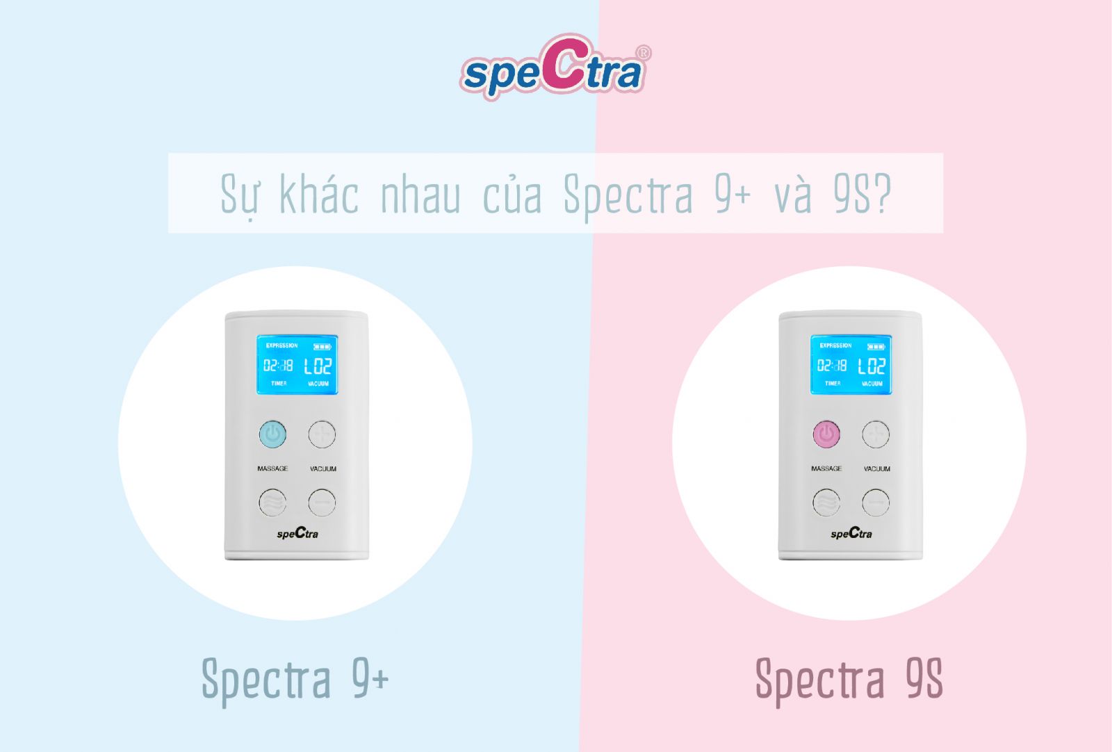 Góc so sánh Spectra 9s và 9 Plus để chọn loại máy hút sữa tốt nhất cho mẹ
